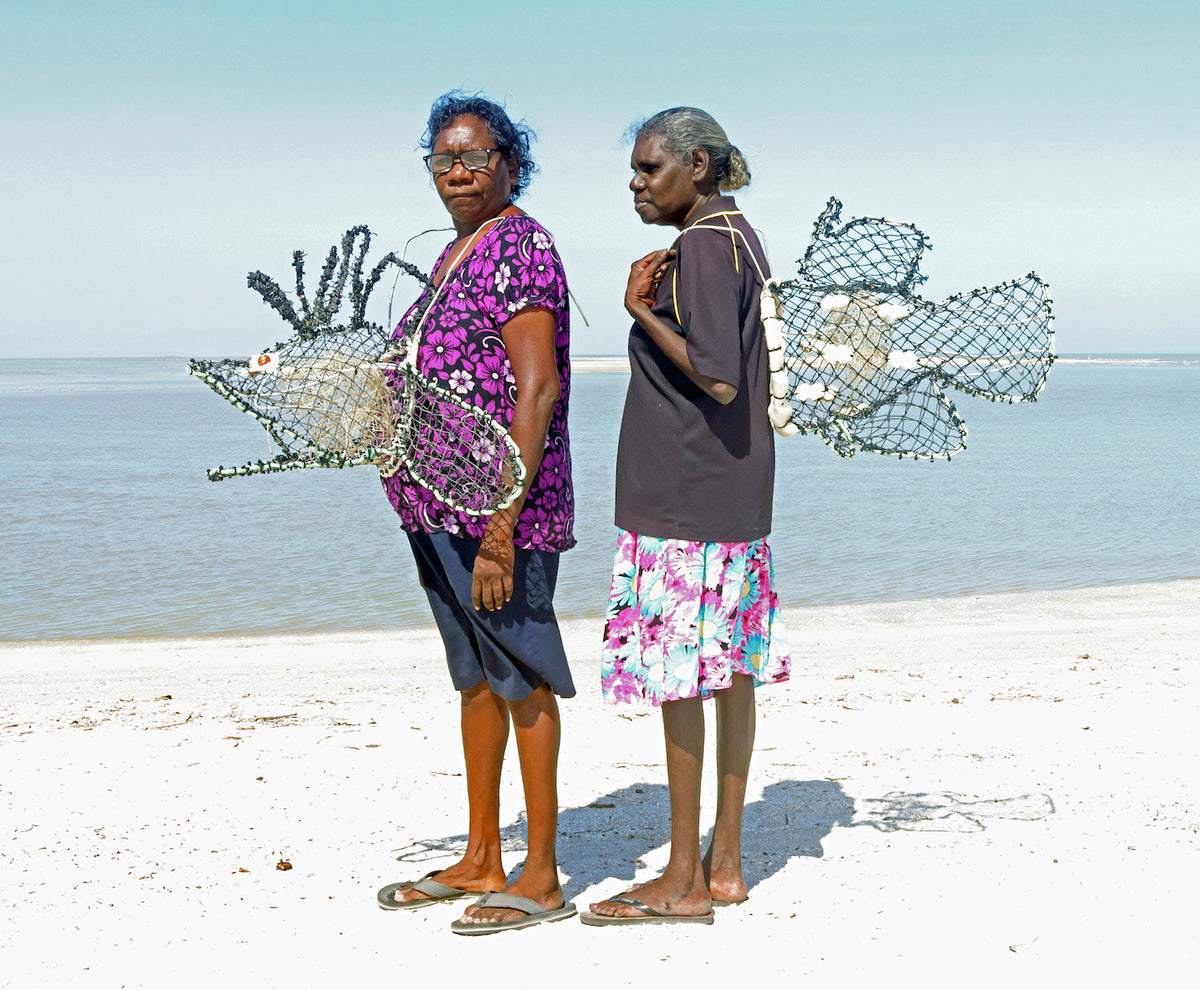 Fish Halves - Two pieces of wearable ghost-net fashion – Pormpuraaw